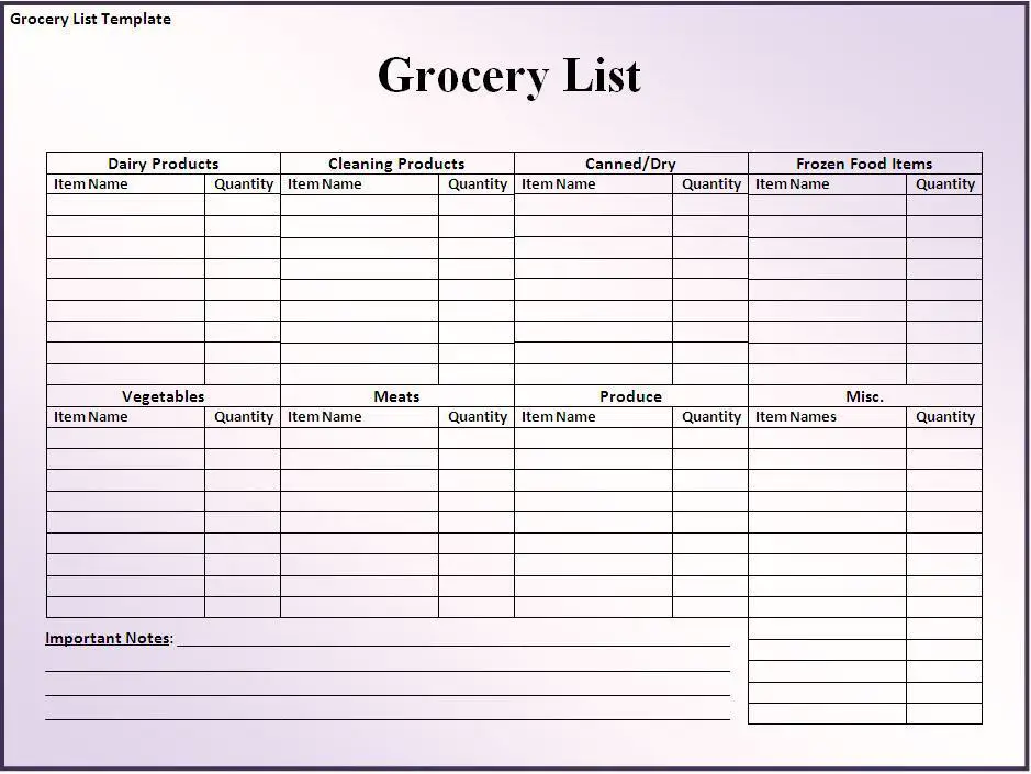 28 Free Printable Grocery List Templates Kitty Baby Love