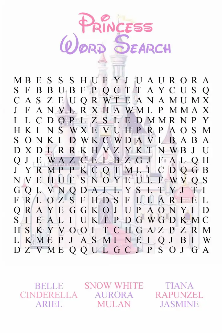 15 Free Disney Word Searches Kitty Baby Love