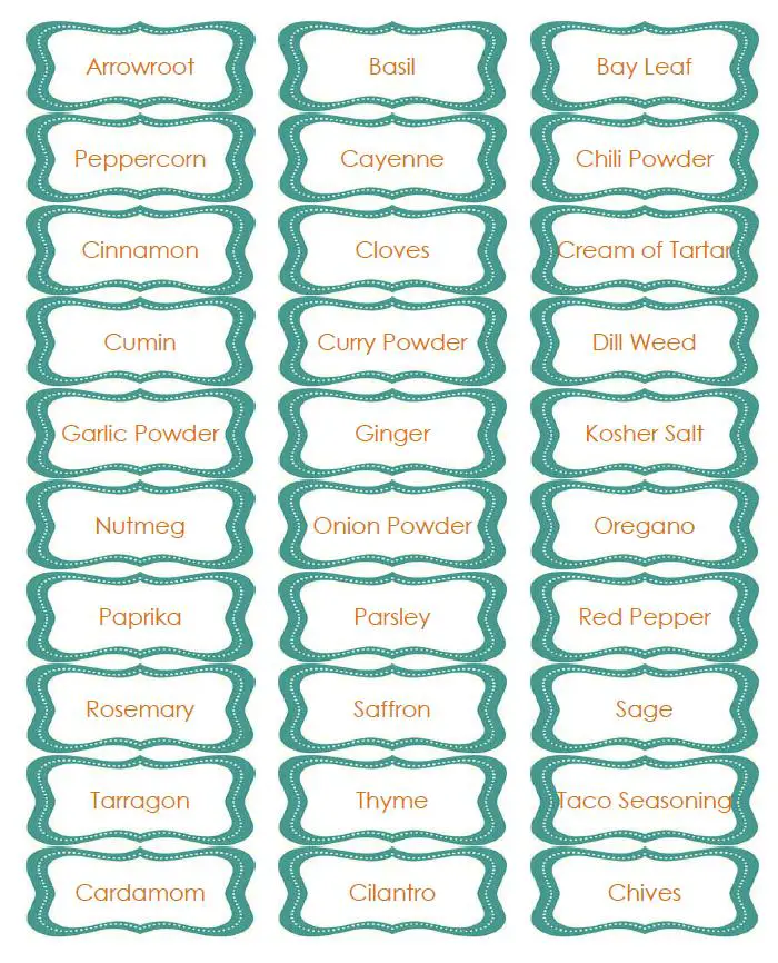 24 Creative Spice Jar Labels Kitty Baby Love