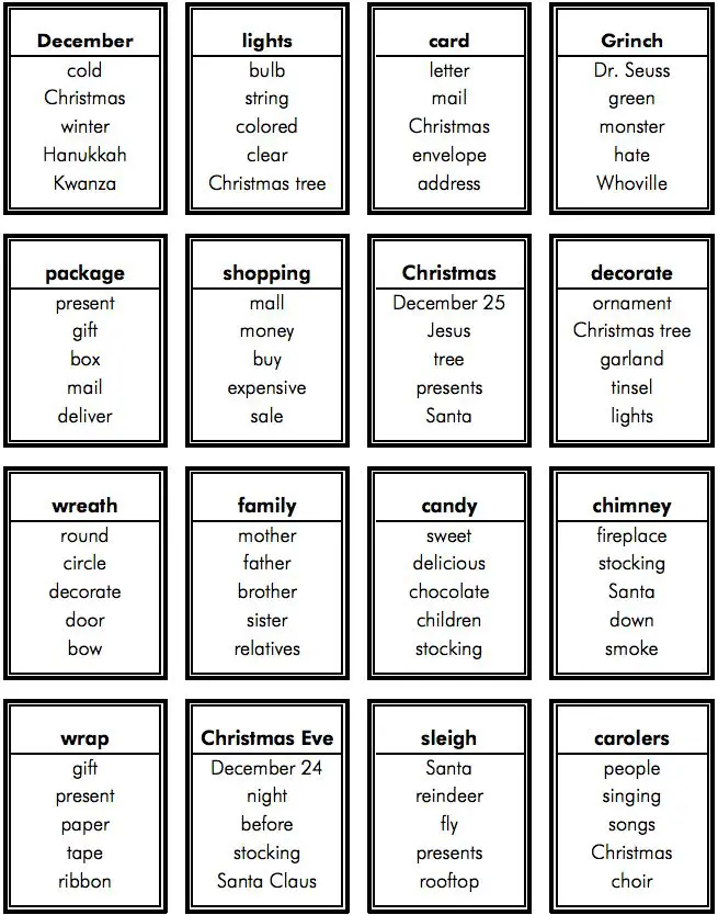 36 Free Printable Taboo Cards Kitty Baby Love