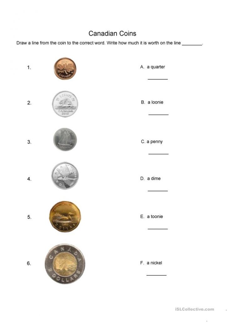 30 Identifying Coins And Coin Values Worksheets Kitty Baby Love