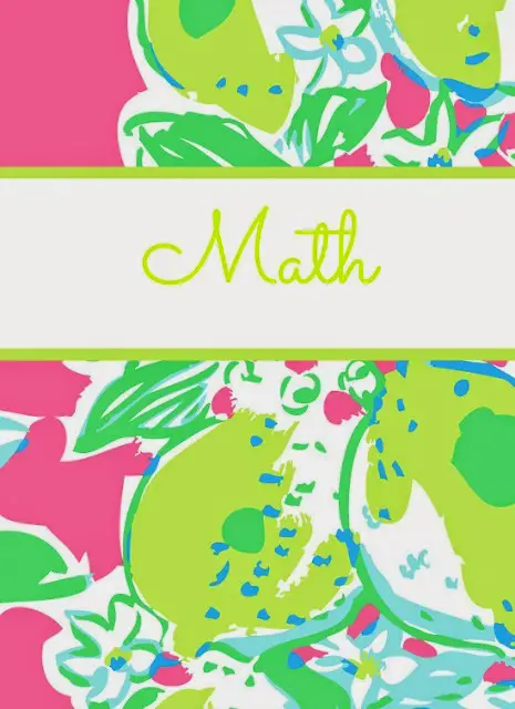 Cute Math Binder Covers