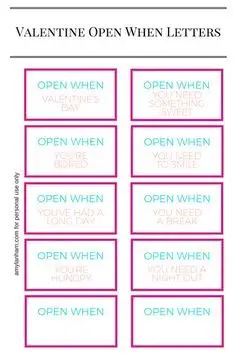 17 Cute Printable Open When Letters - Kitty Baby Love