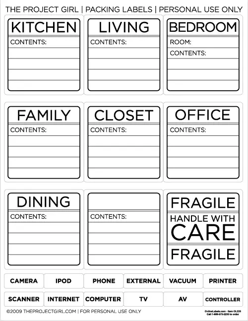 20+ Useful Moving Labels for All Purposes - Kitty Baby Love