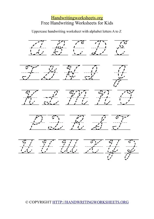 70 Cursive Worksheets For Handwriting Practice Kitty Baby Love