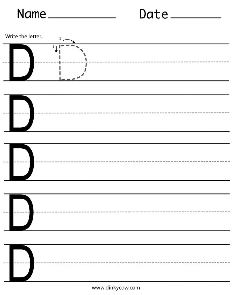 26 Learner-Friendly Letter D Worksheets - Kitty Baby Love
