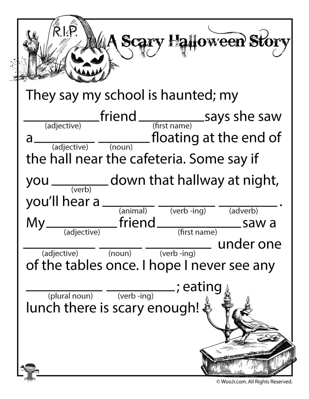 Mad Libs Halloween Printable Printable Word Searches