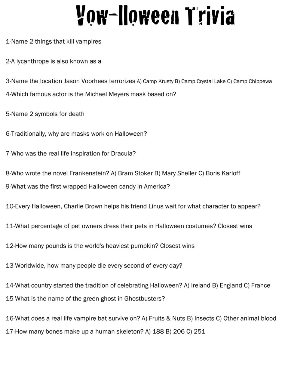 36 Fun Halloween Trivia Kitty Baby Love