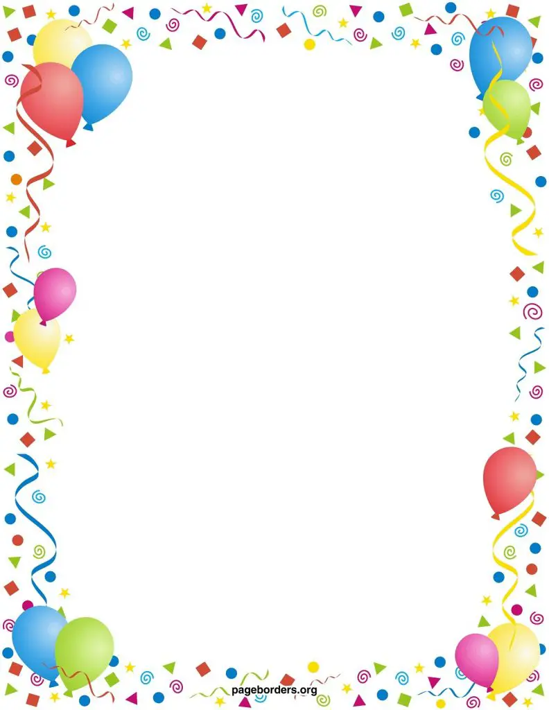 18 Cheerful Birthday Borders - Kitty Baby Love
